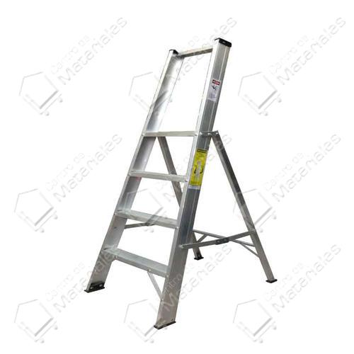 Escalera Alum. Tijera Simple Acc. C/baranda 4 Escal. - Centro de Materiales