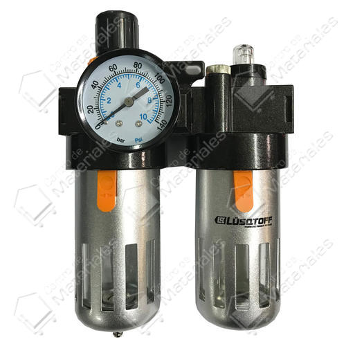 Lusqtoff Filtro Regulador Y Lubricador De Aire 1/4" Con Manometro - Centro de Materiales