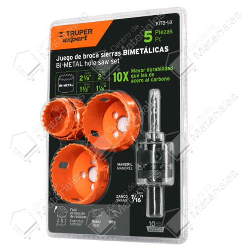 Truper Set 5 Sierras Copa Bimetalicas - Centro de Materiales